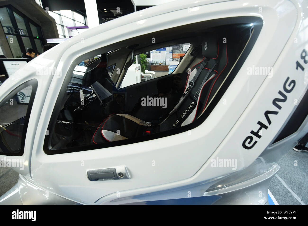 An EHang 184, the world's first fully electric autonomous aerial ...