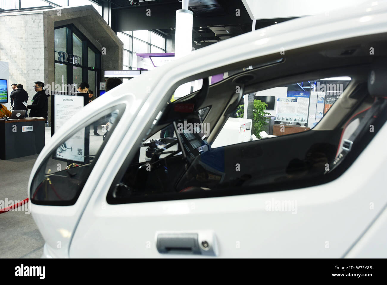 An EHang 184, the world's first fully electric autonomous aerial ...