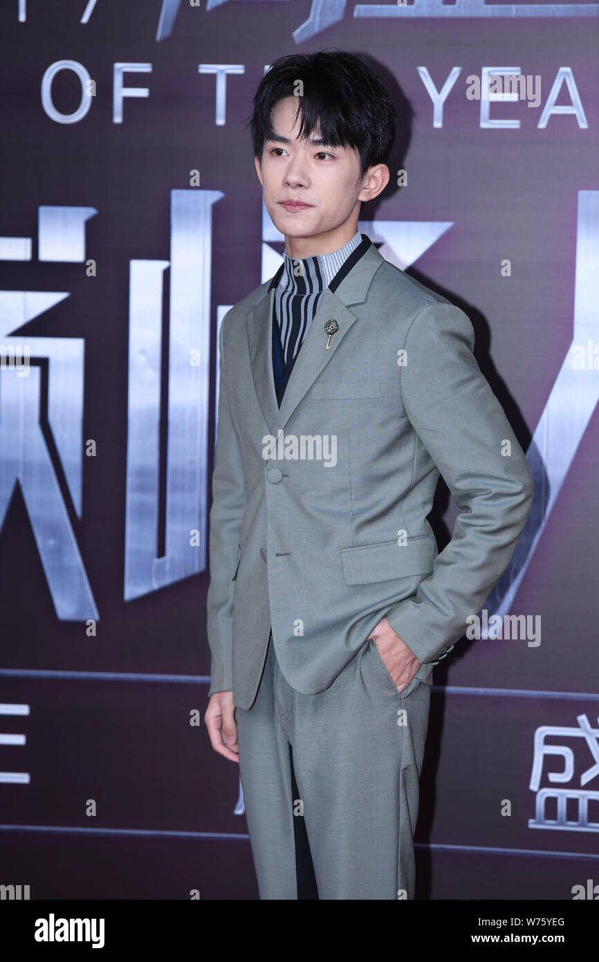 Jackson Yee or Yi Yangqianxi of Chinese boy group TFboys poses as he ...