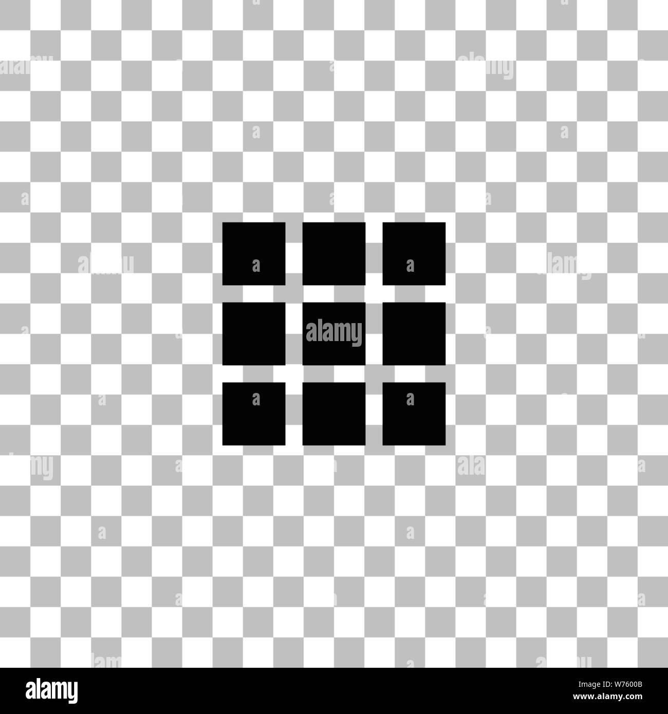 Building block. Black flat icon on a transparent background. Pictogram ...