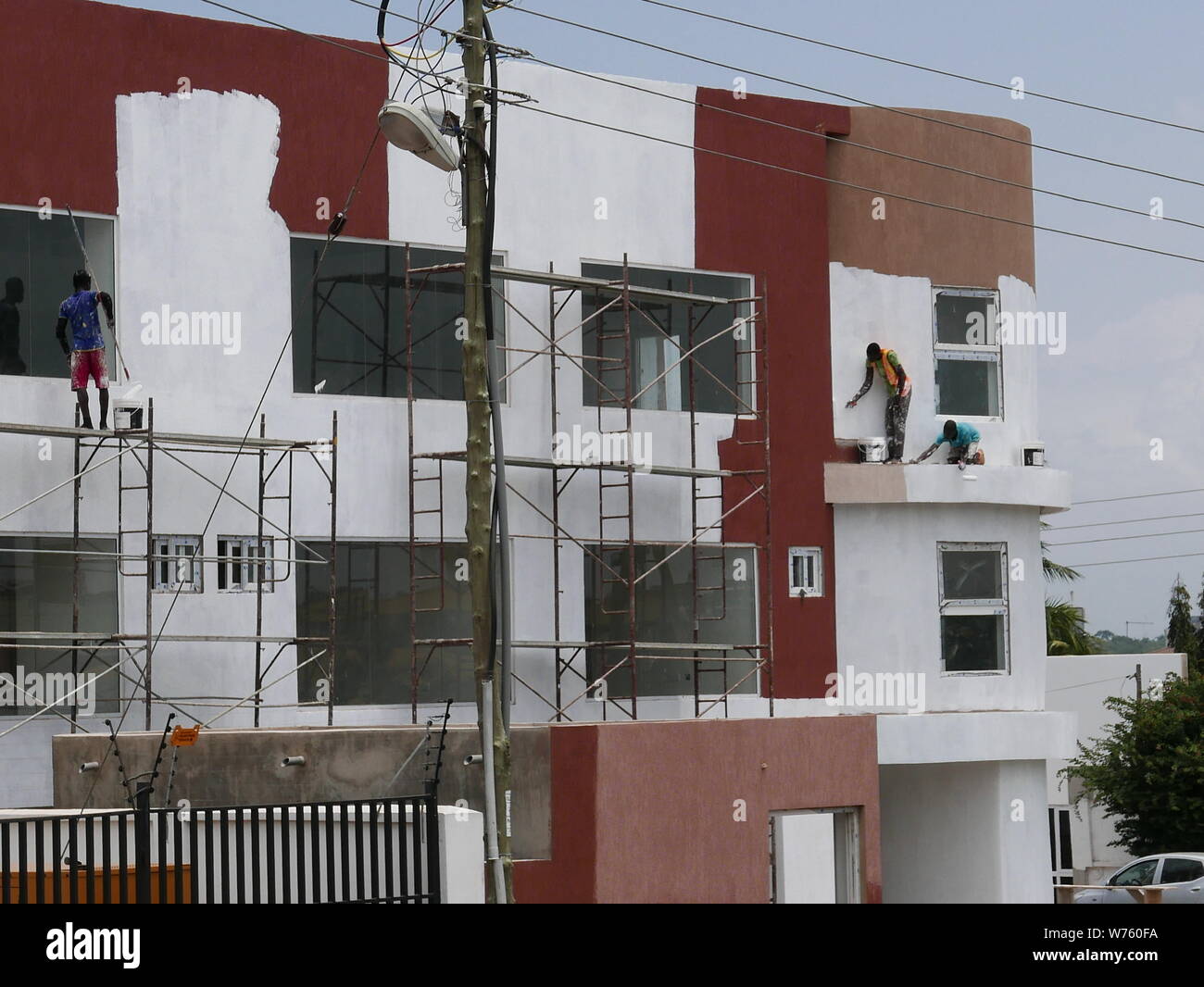 The facade of a new building in Accra, the capital of Ghana, will be ...