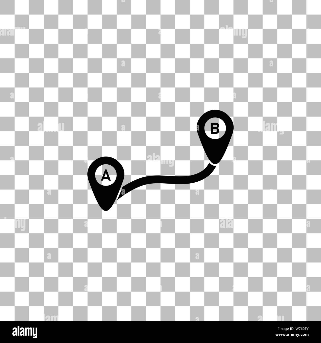 GPS. Black flat icon on a transparent background. Pictogram for your ...