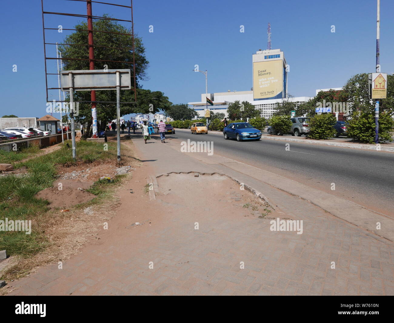 Street scene in Accra, the capital of Ghana, in August 2018. | usage ...