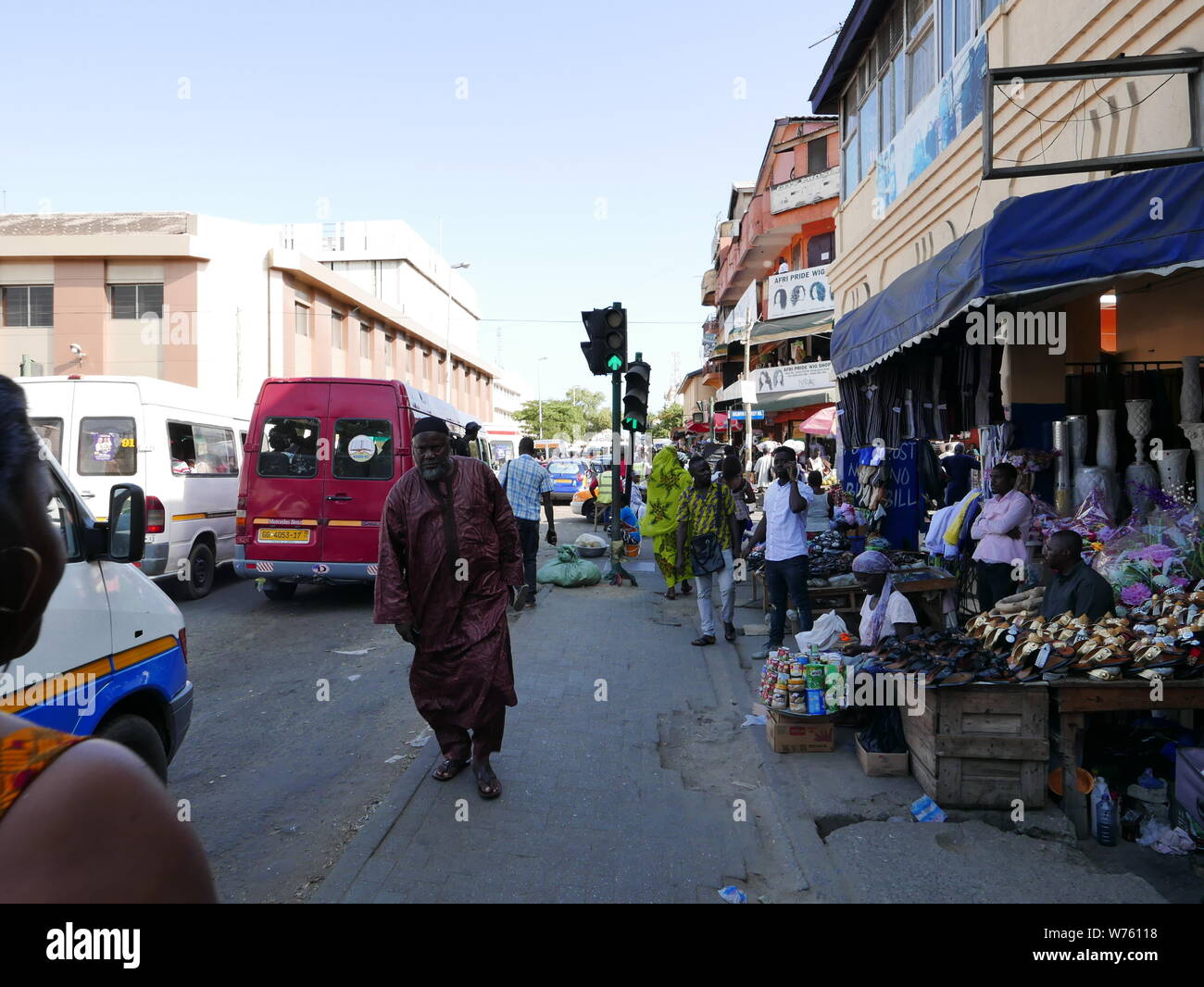 Street scene in Accra, the capital of Ghana, in August 2018. | usage ...