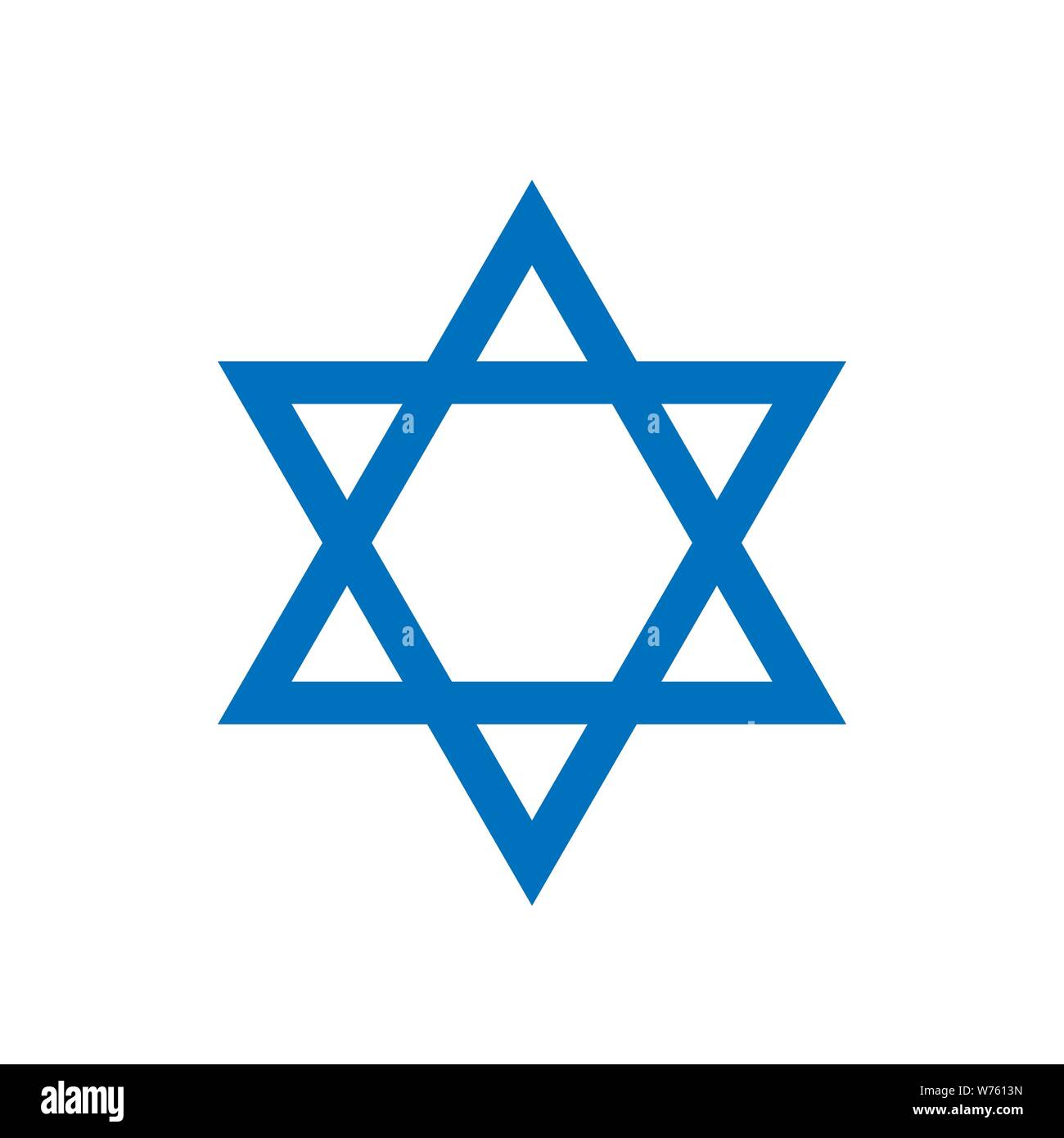 Blue Star of David icon. Generally recognized symbol of modern Jewish ...