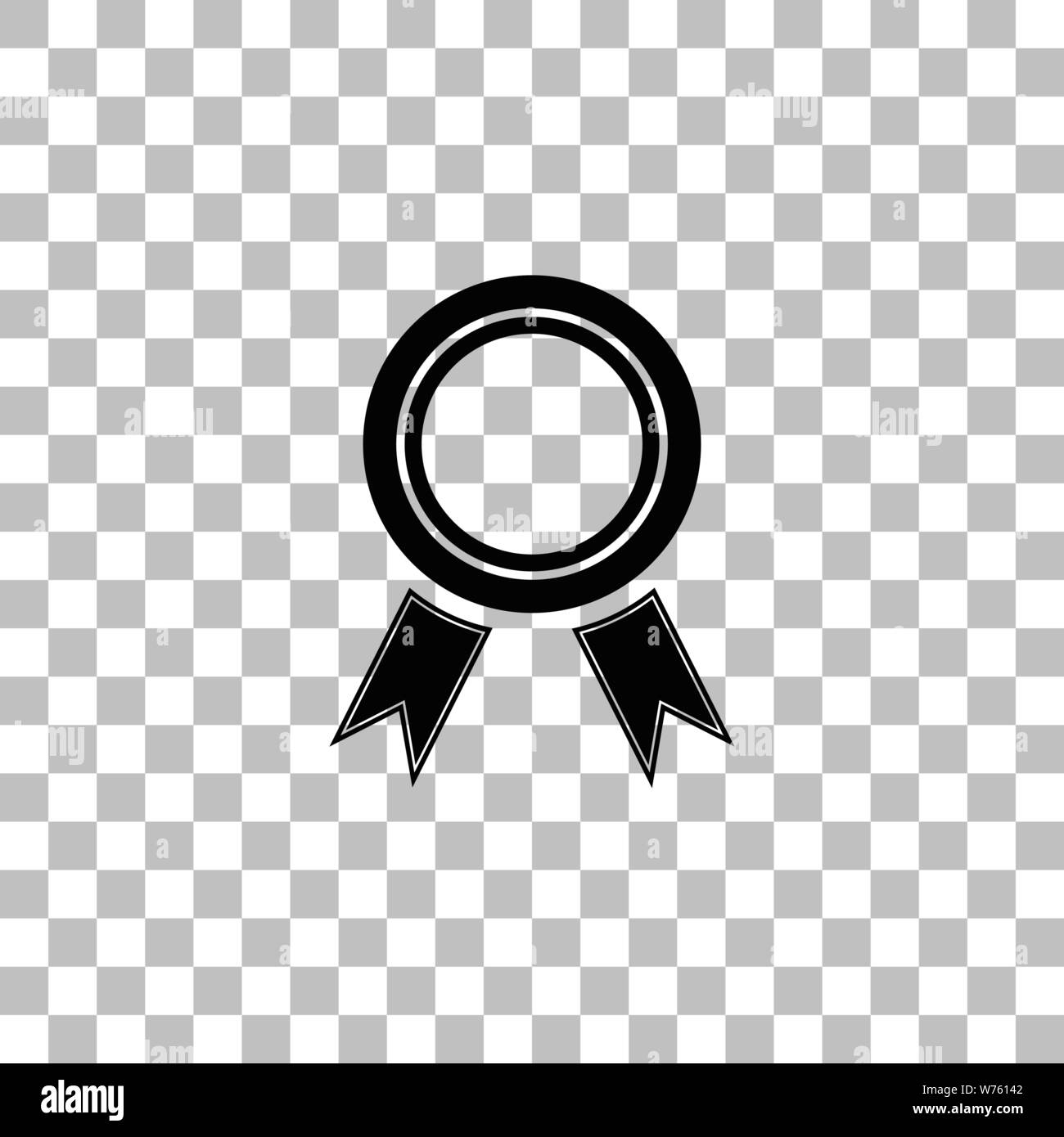 Award. Black flat icon on a transparent background. Pictogram for your ...