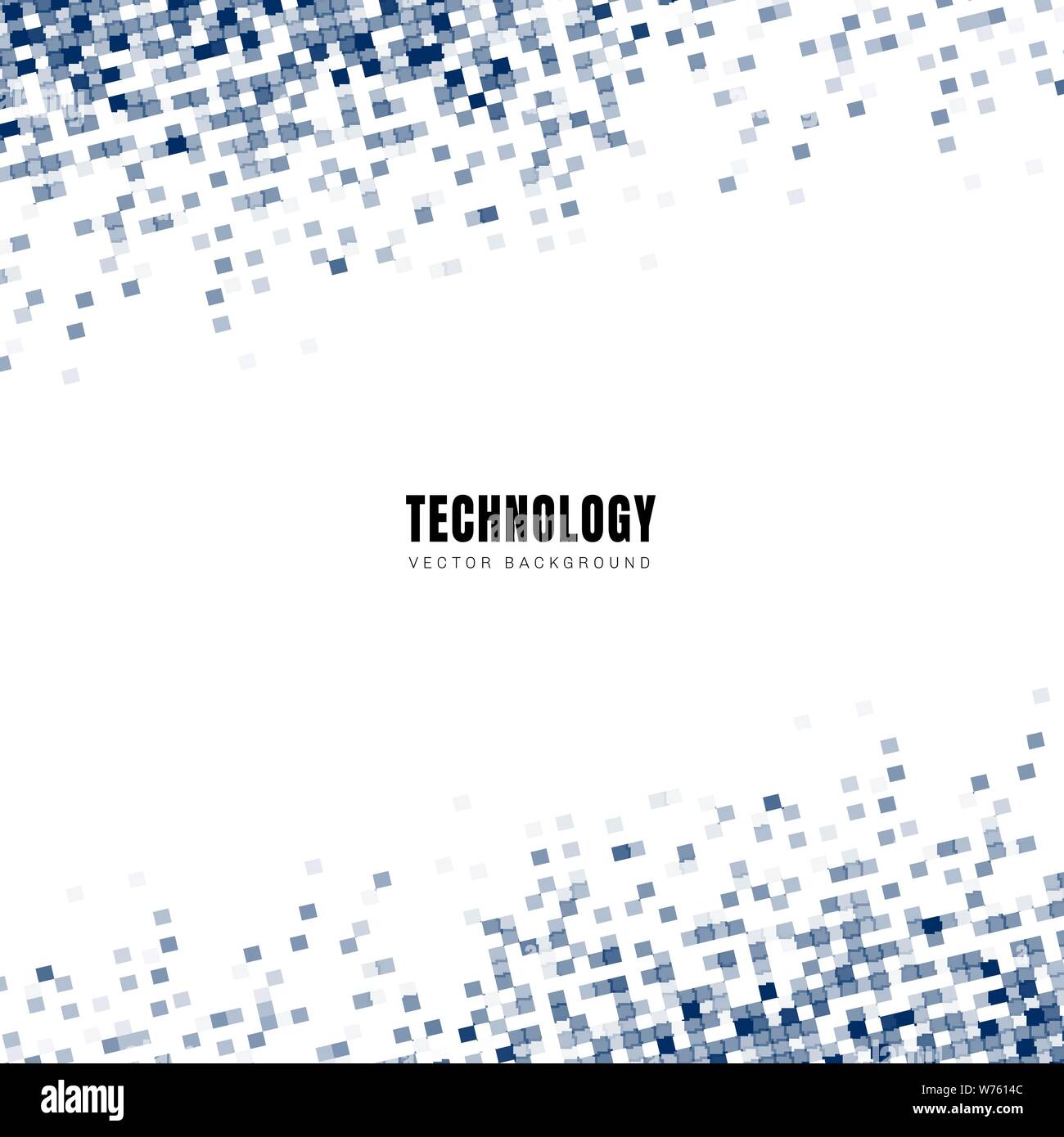 Blue tech squares on Stock Vector Images - Alamy