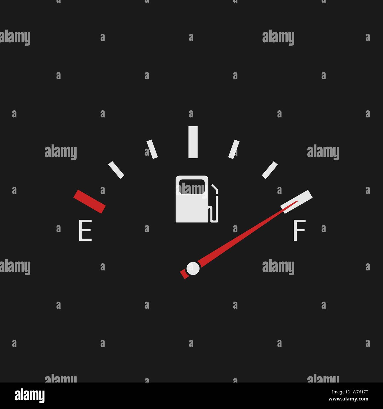Full Fuel tank indicator. Fuel meter, Vector Stock Vector Image & Art ...
