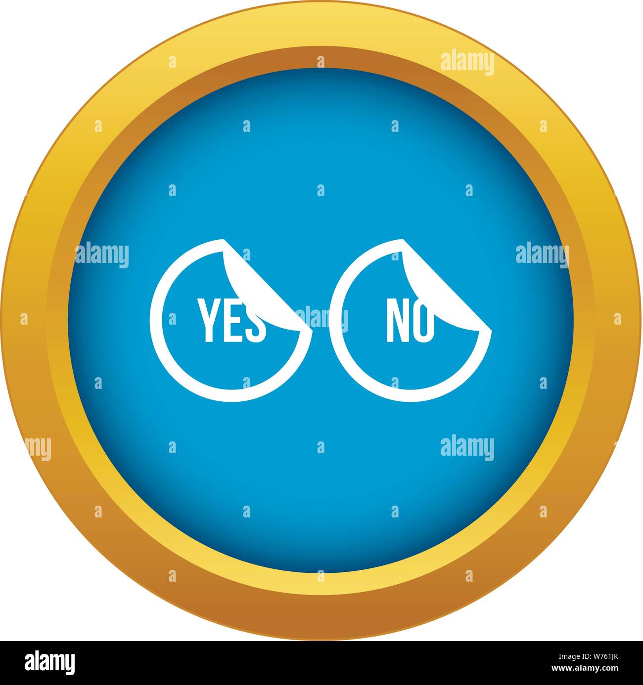 Yes and no buttons icon blue vector isolated Stock Vector Image & Art ...