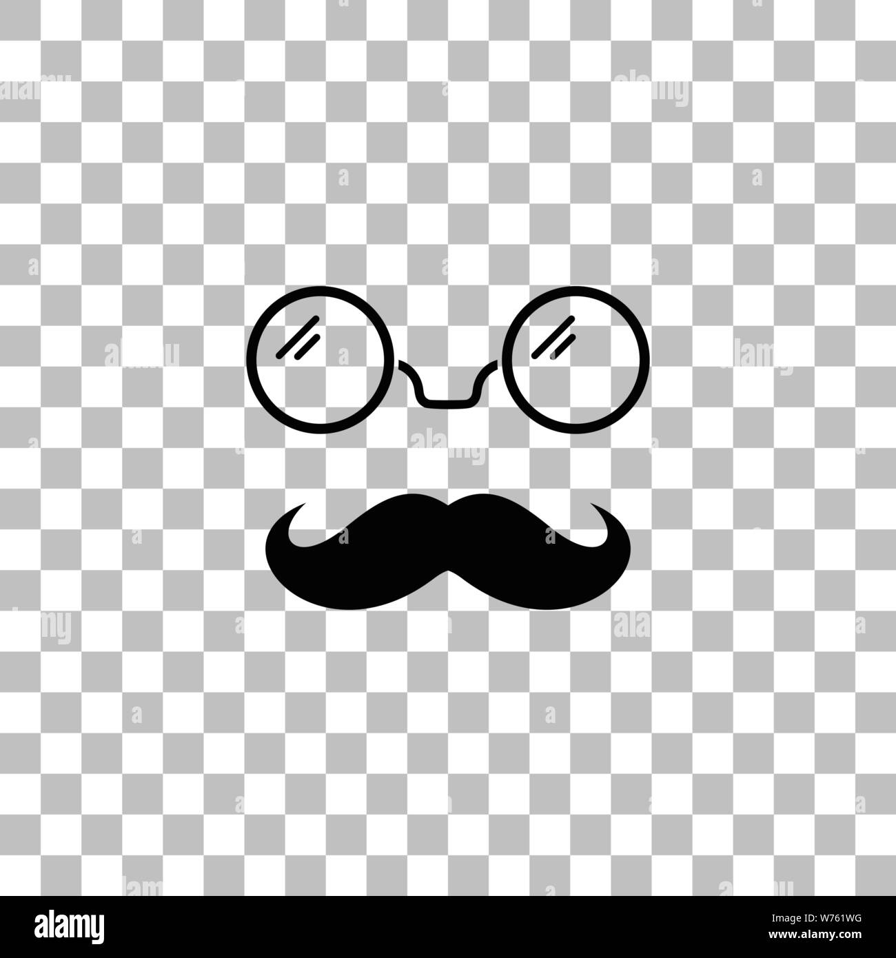 Hipster. Black flat icon on a transparent background. Pictogram for ...