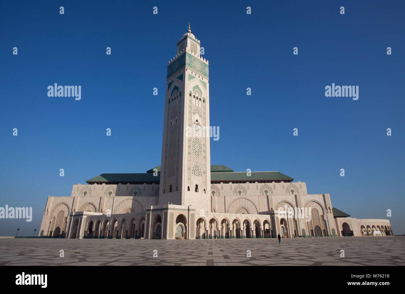 --FILE--Interior view of Morocco's largest mosque, Hassan II Mosque, in ...