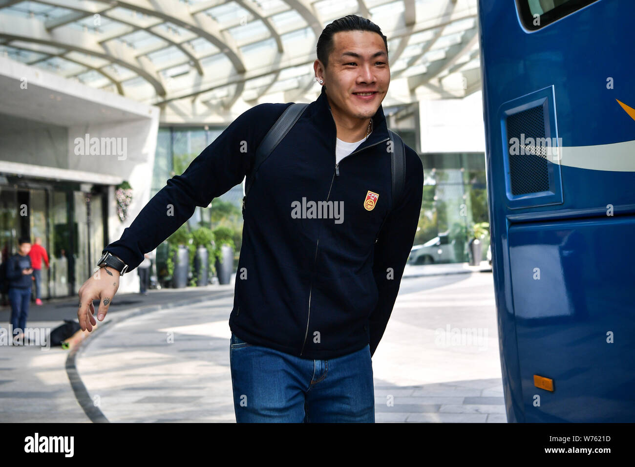 Yu Dabao of the Chinese national men's football team is pictured as he ...