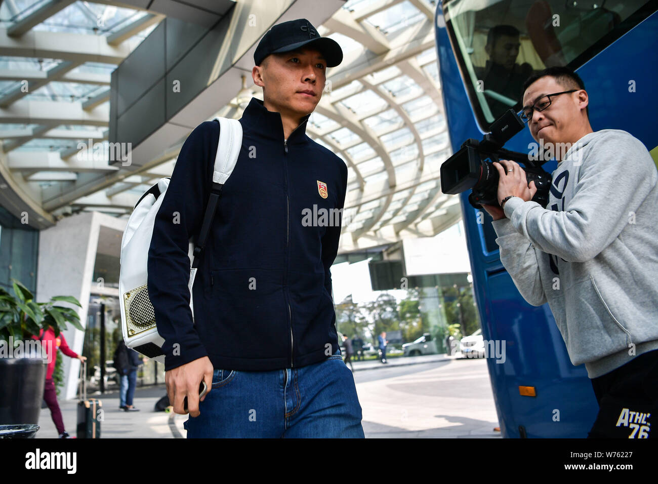 Yu Dabao of the Chinese national men's football team is pictured as he ...