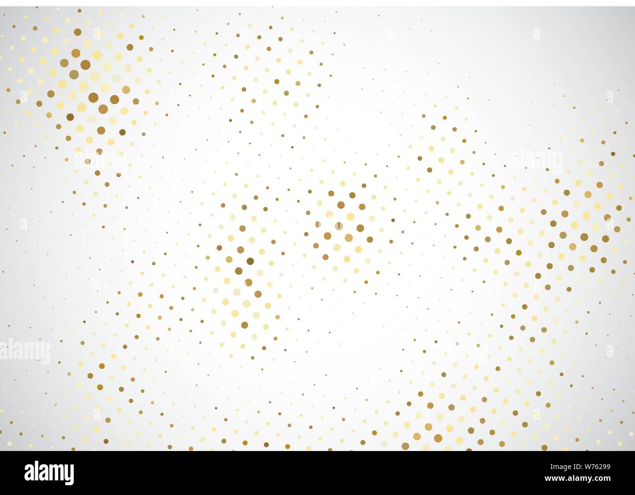 Abstract glitter gold halftone pattern on white background background ...