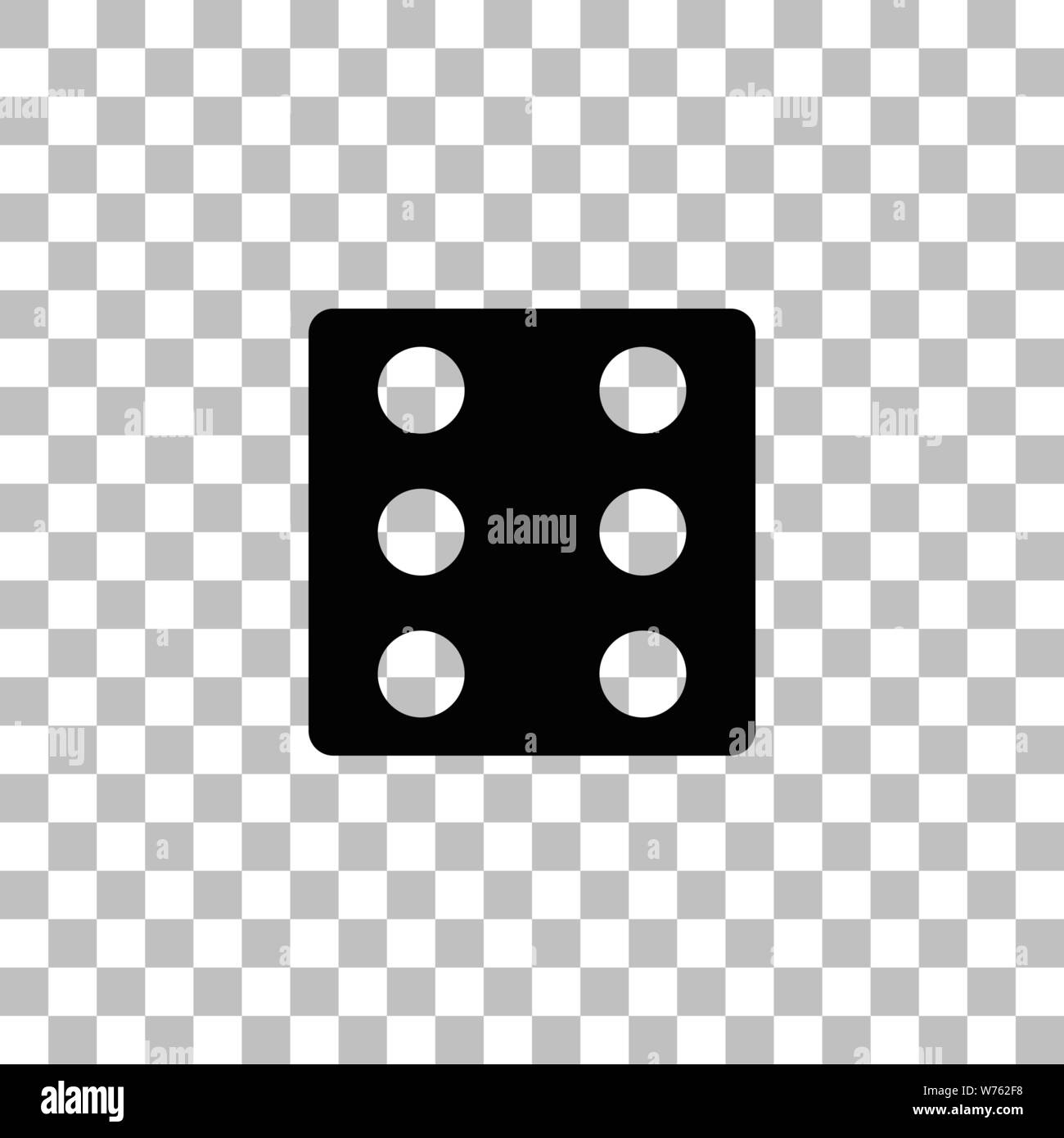 Dice. Black flat icon on a transparent background. Pictogram for your ...