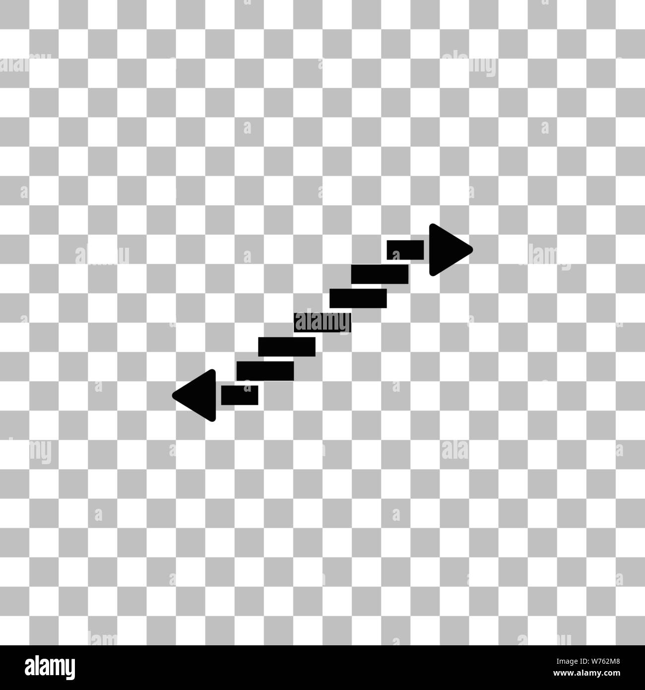 Stairs. Black flat icon on a transparent background. Pictogram for your ...