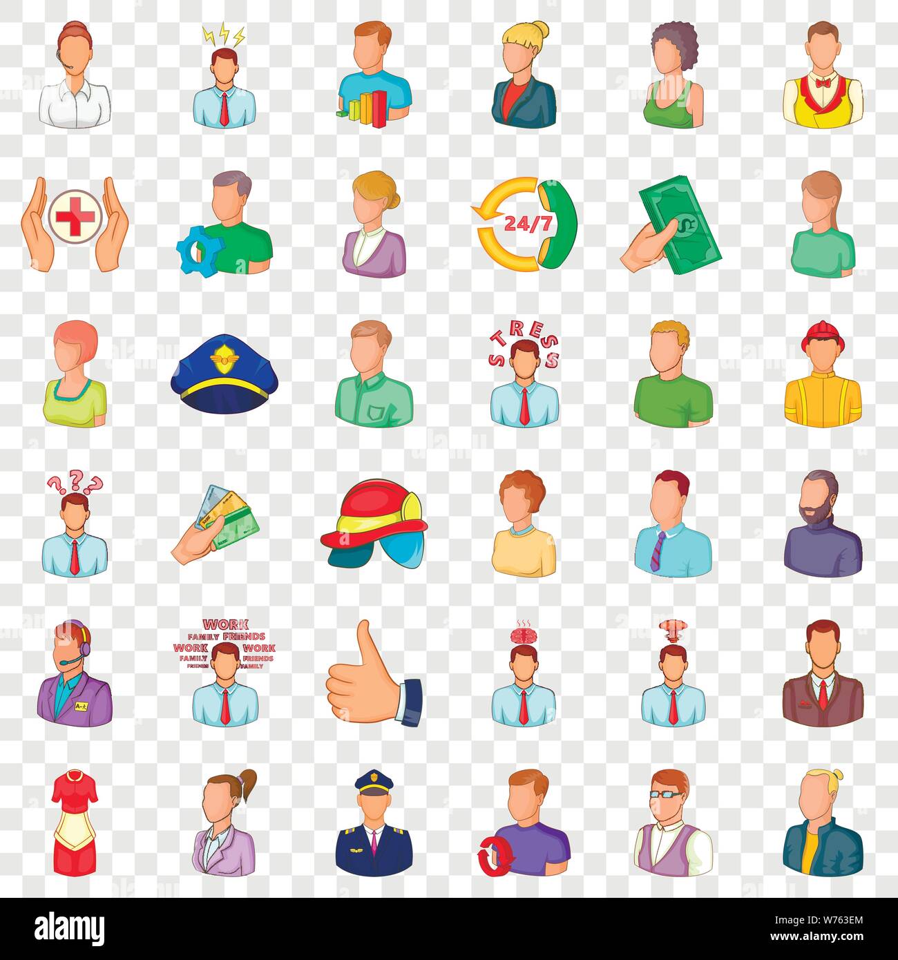 Person icons set, cartoon style Stock Vector Image & Art - Alamy