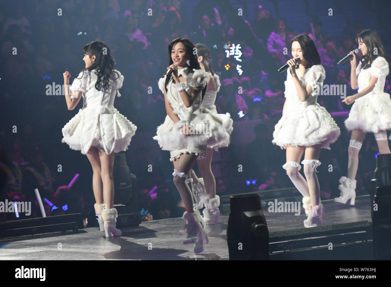 Members of Chinese girl group SNH48 perform at the 11th Migu Music ...