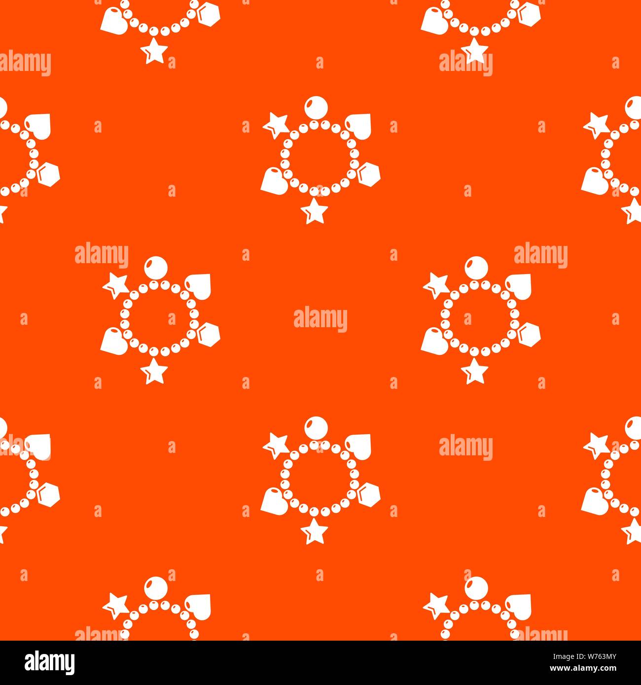 Charm bracelet pattern vector orange Stock Vector Image & Art - Alamy