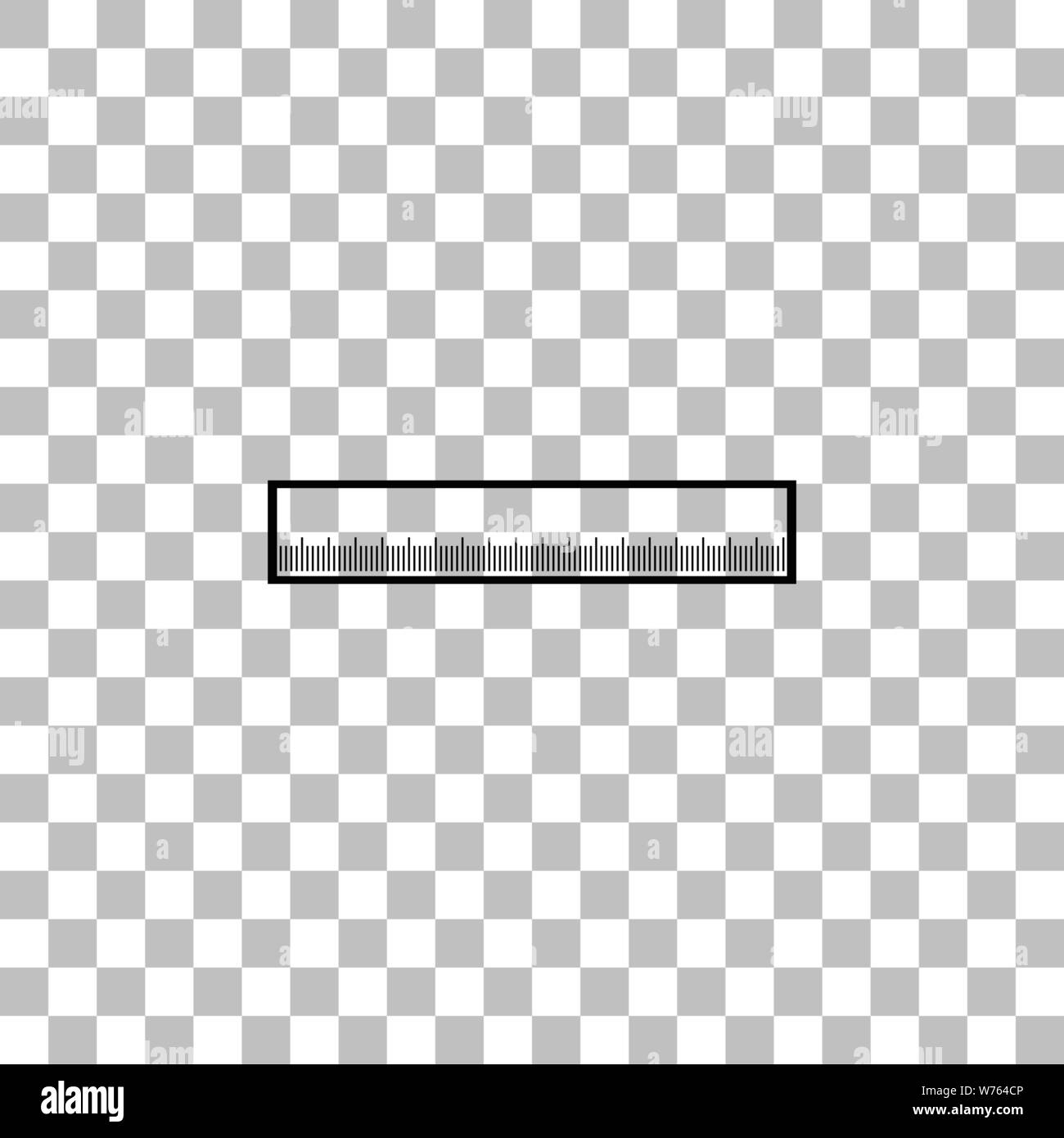 Ruler. Black flat icon on a transparent background. Pictogram for your ...