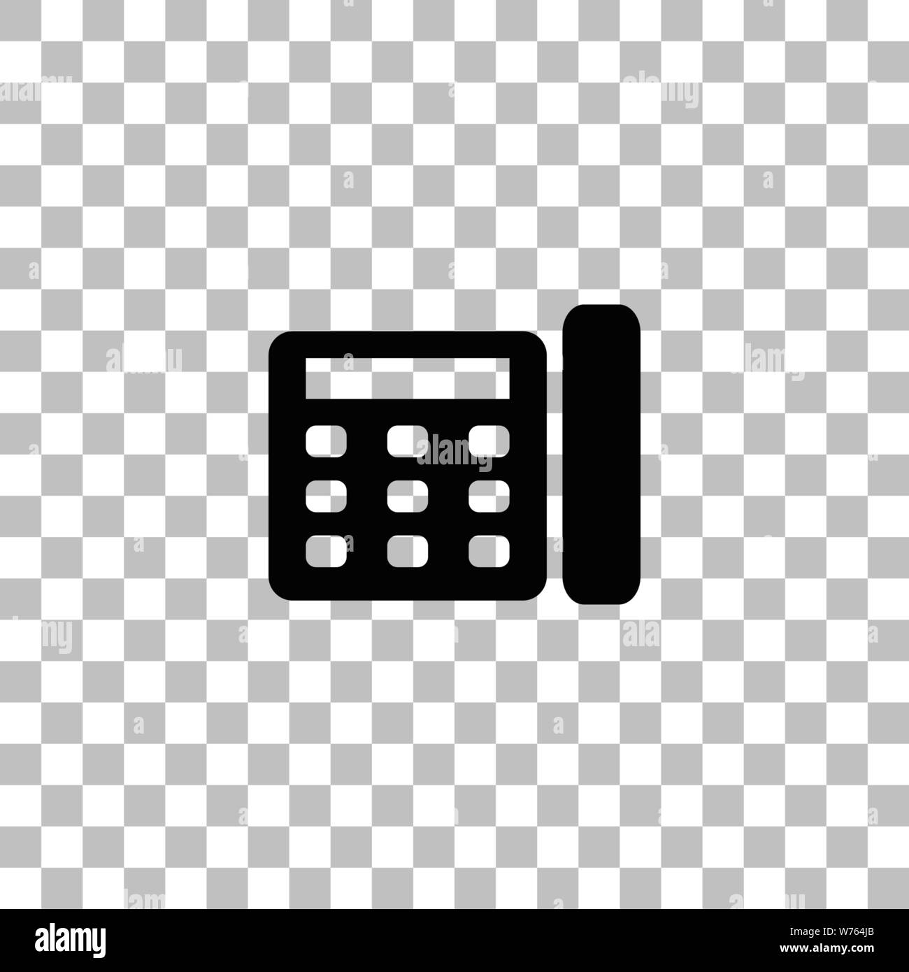 Fax. Black flat icon on a transparent background. Pictogram for your ...