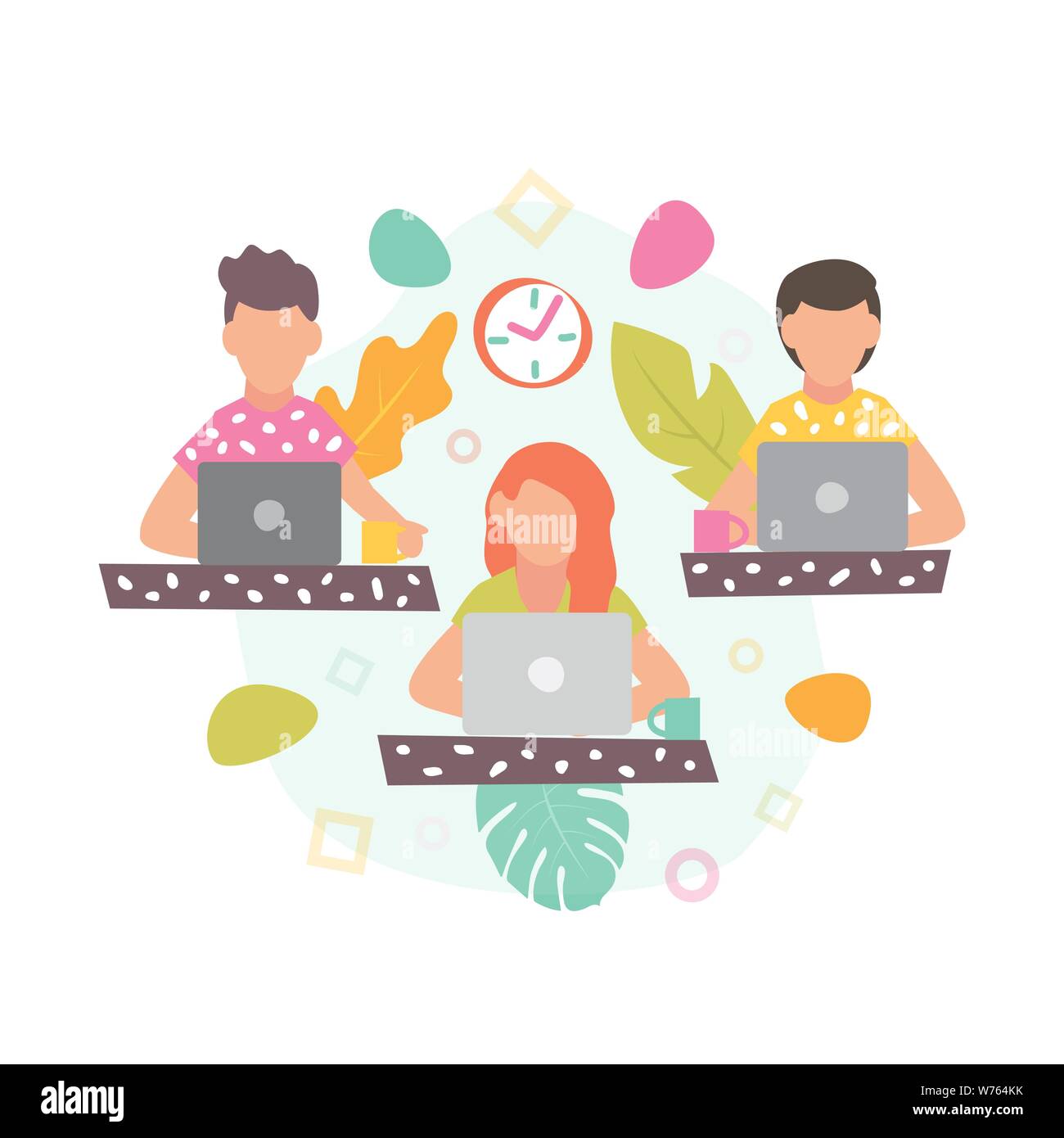 Freelance Vector illustration in flat style Stock Vector Image & Art ...