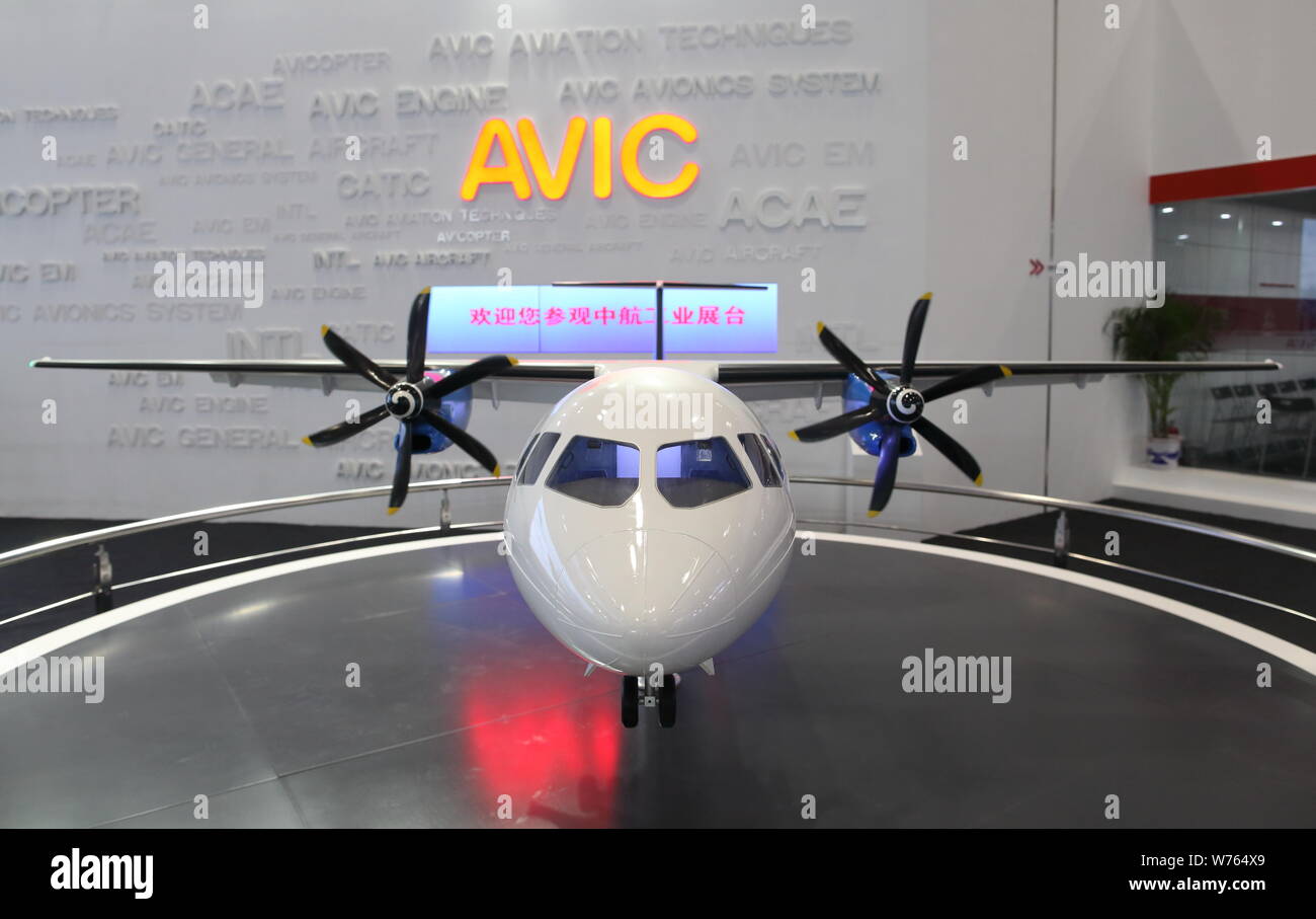 --FILE--A model of the Xinzhou-700 (Modern Ark 700 or MA700) turboprop ...