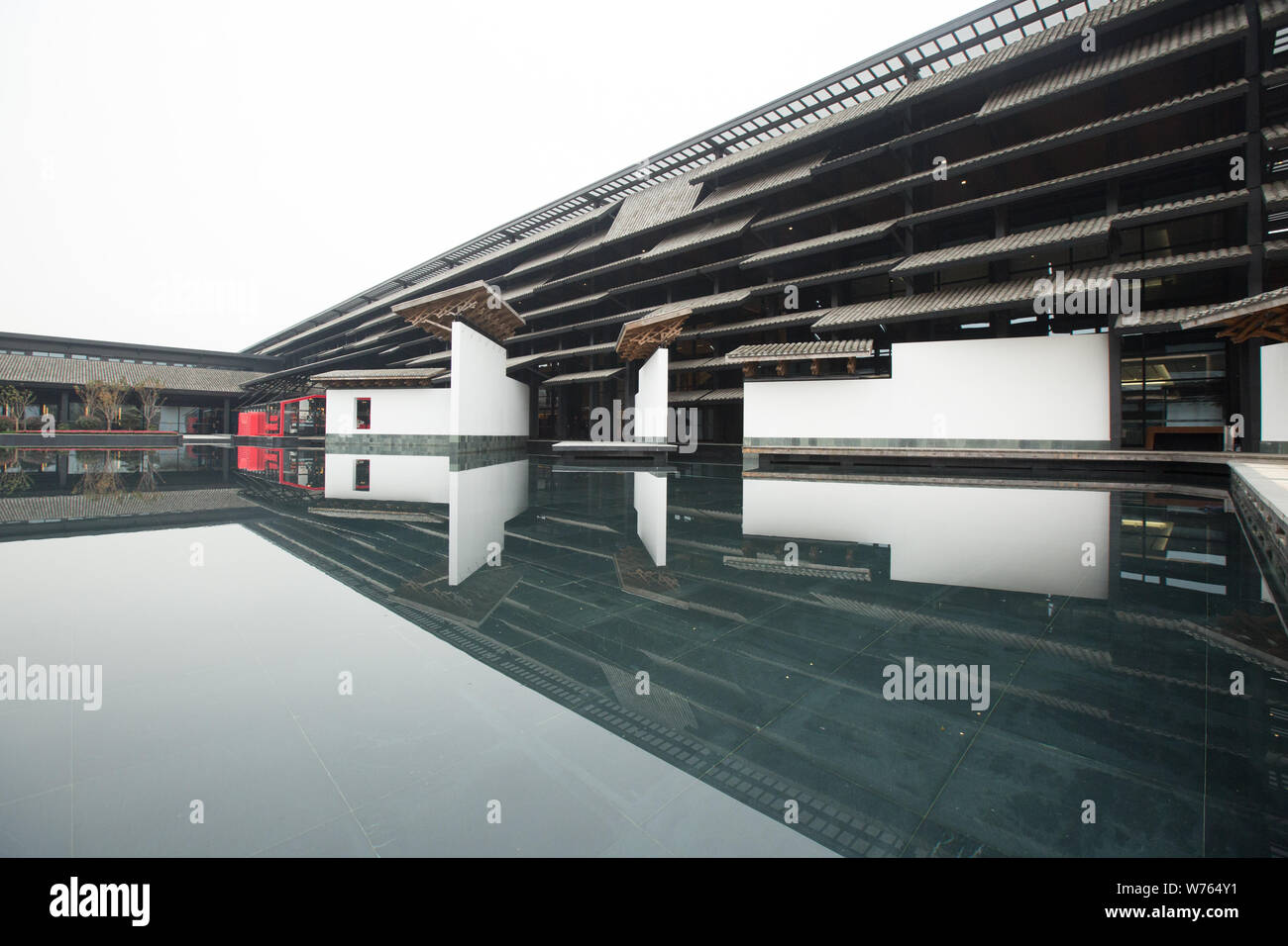 Interior view of the Wuzhen Internet International Convention Center ...