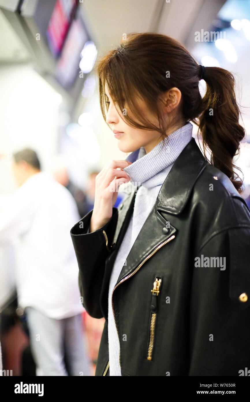 Chinese supermodel He Sui is pictured at the Beijing Capital ...