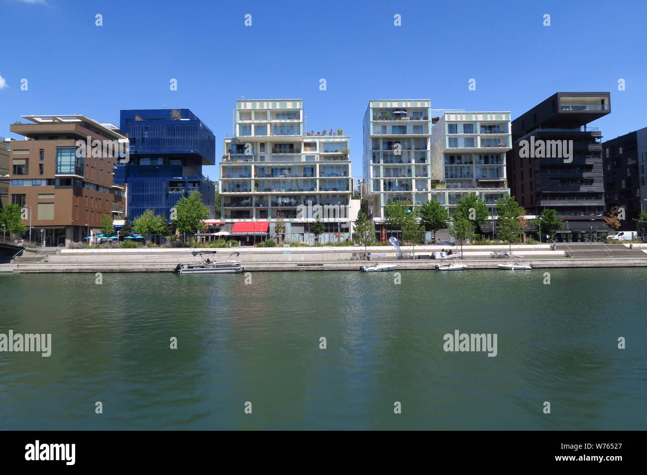 Modern architecture near Cours Suchet in the French city of Lyon Stock ...
