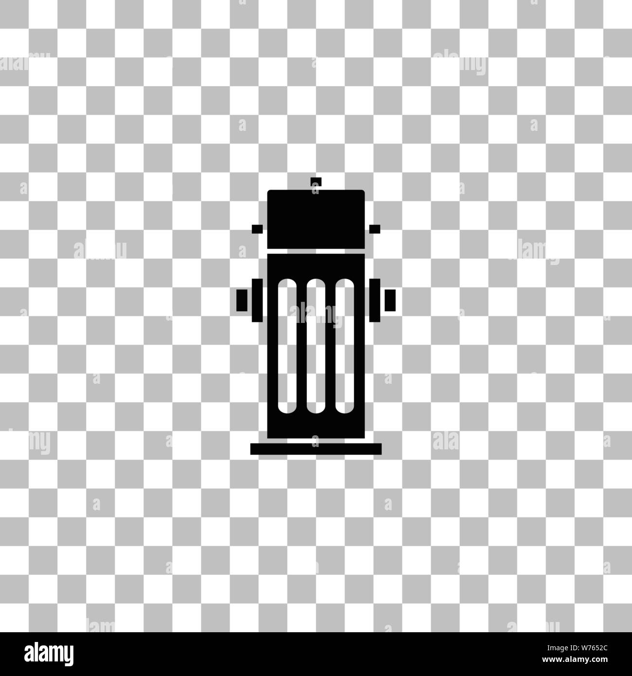 Fire hydrant. Black flat icon on a transparent background. Pictogram ...