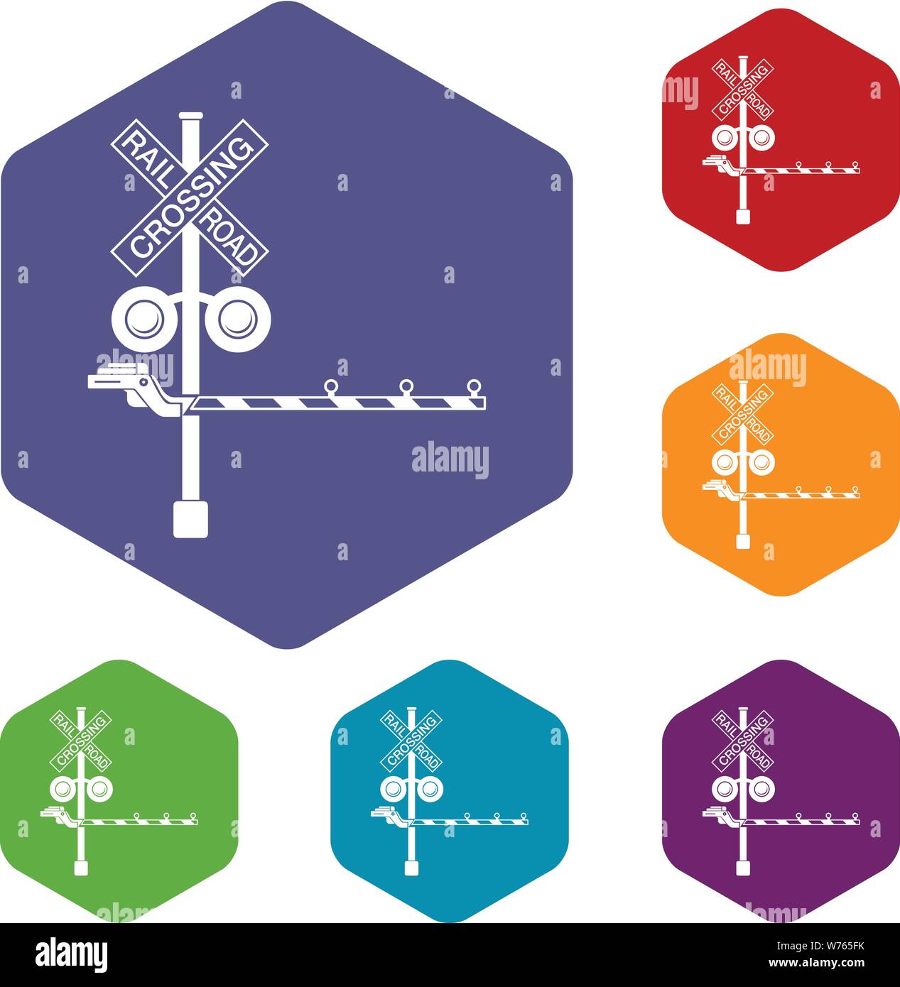 Rail crossing signal icon, simple style Stock Vector Image & Art - Alamy