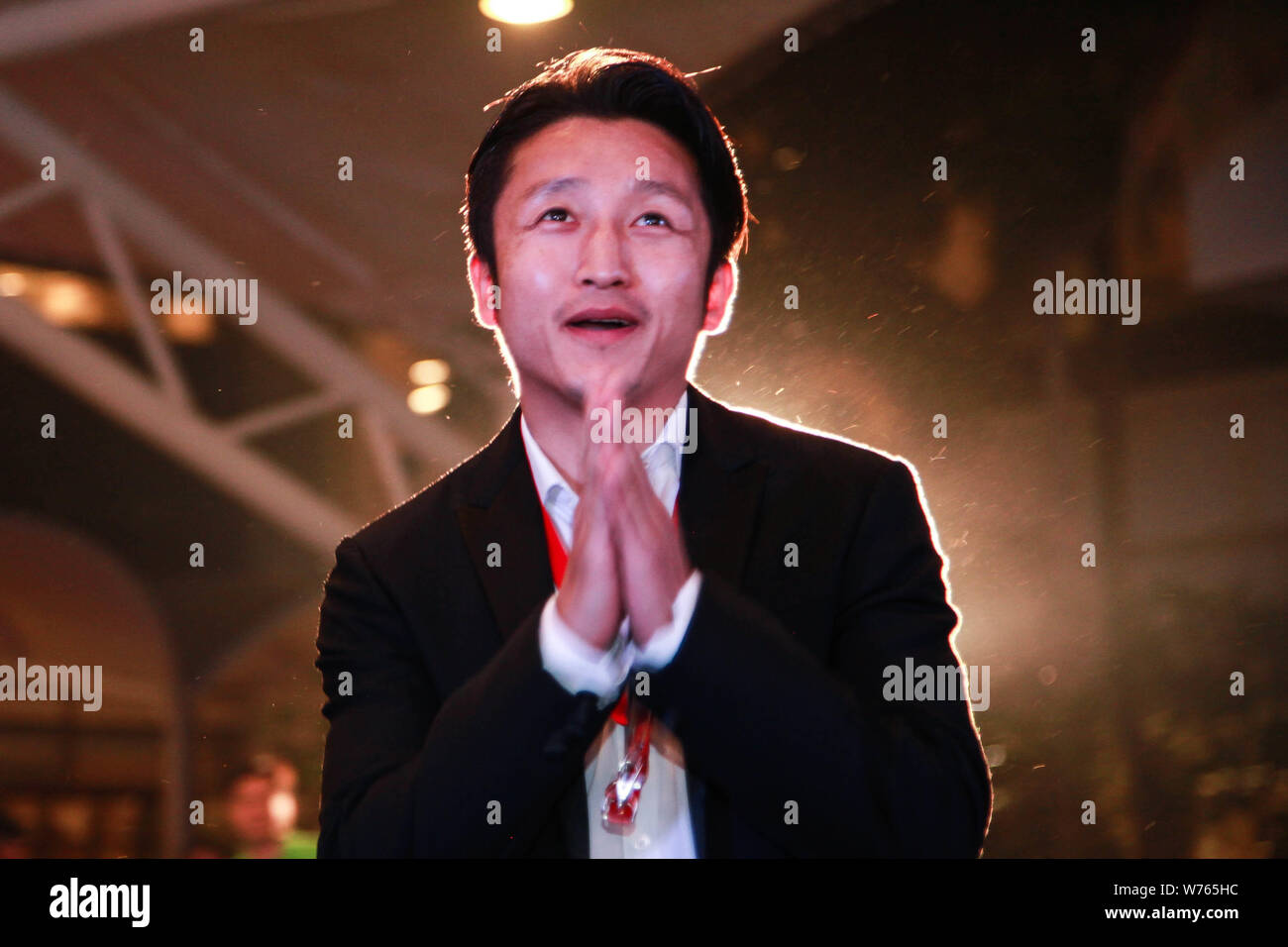 --FILE--Chinese boxer star Zou Shiming attends a sub-forum during the ...