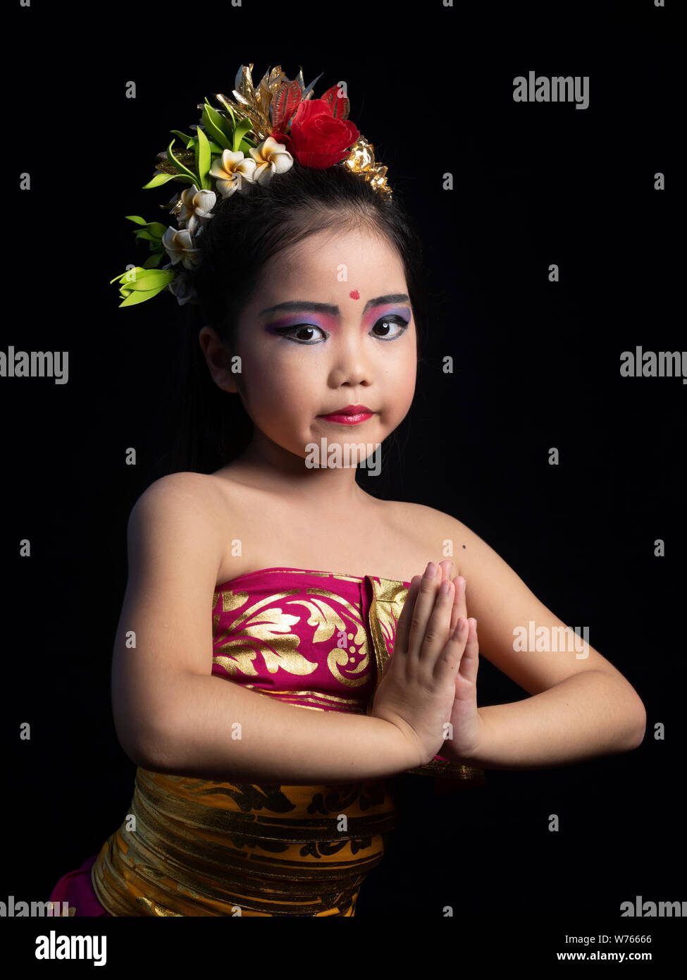 Portrait of Balinese Dance and Gamelan class member. Traditional dance ...