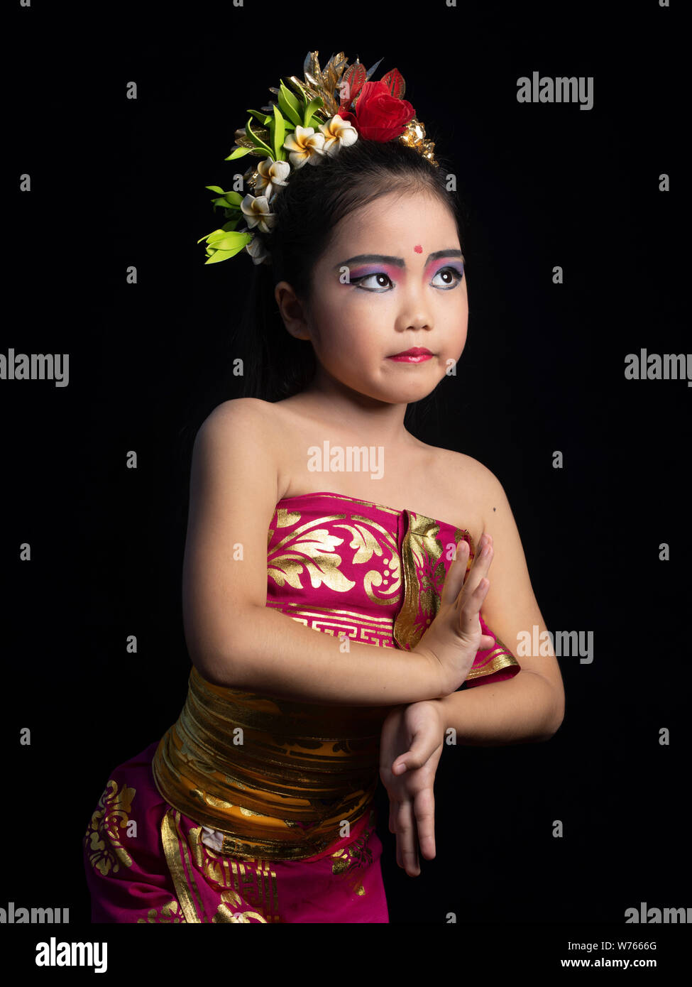 Portrait of Balinese Dance and Gamelan class member. Traditional dance ...