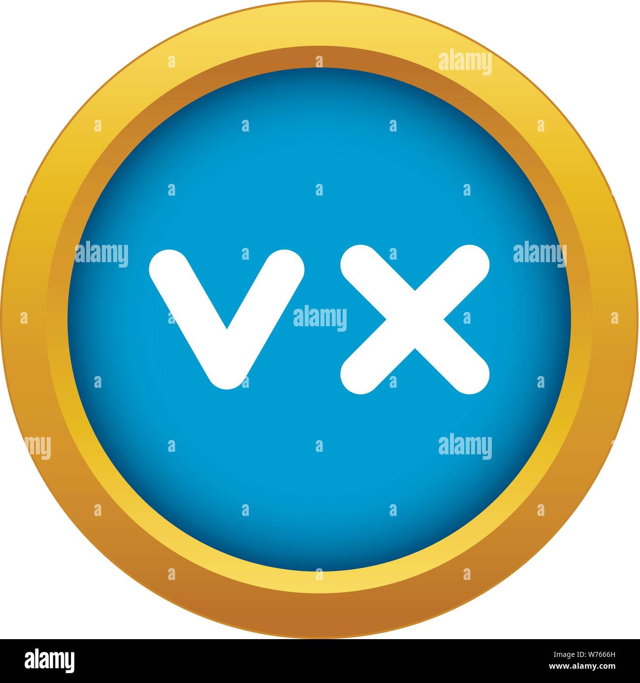 Fat tick and cross icon blue vector isolated Stock Vector Image & Art ...
