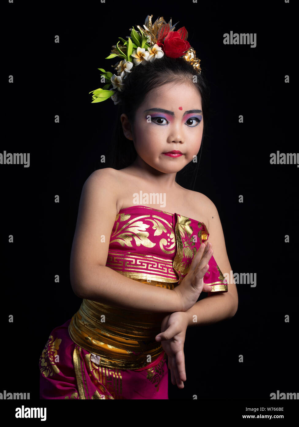 Portrait of Balinese Dance and Gamelan class member. Traditional dance ...