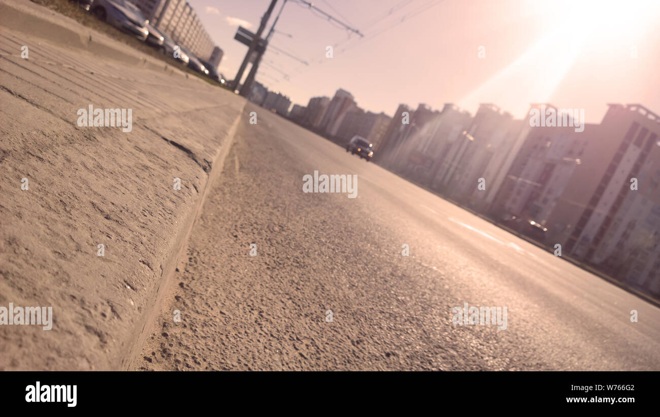 Empty town and car hi-res stock photography and images - Alamy