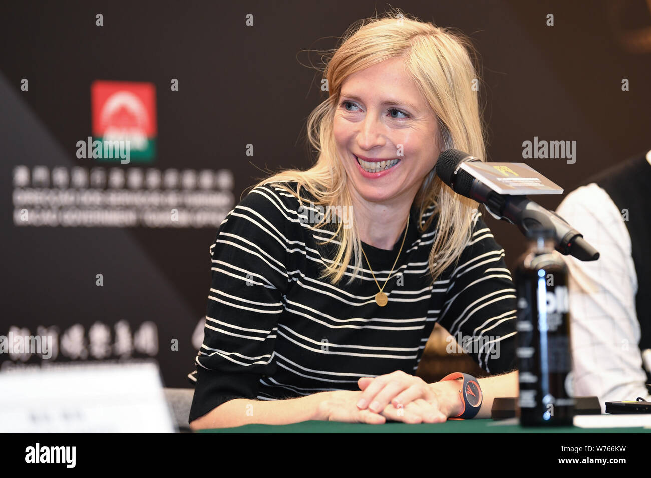 Austrian film director Jessica Hausner attends a press conference for ...