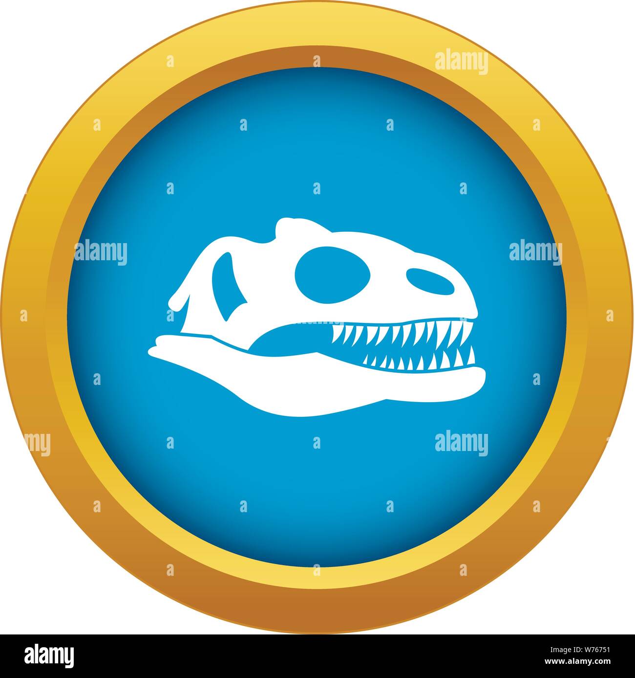 Skull of dinosaur icon blue vector isolated Stock Vector Image & Art ...