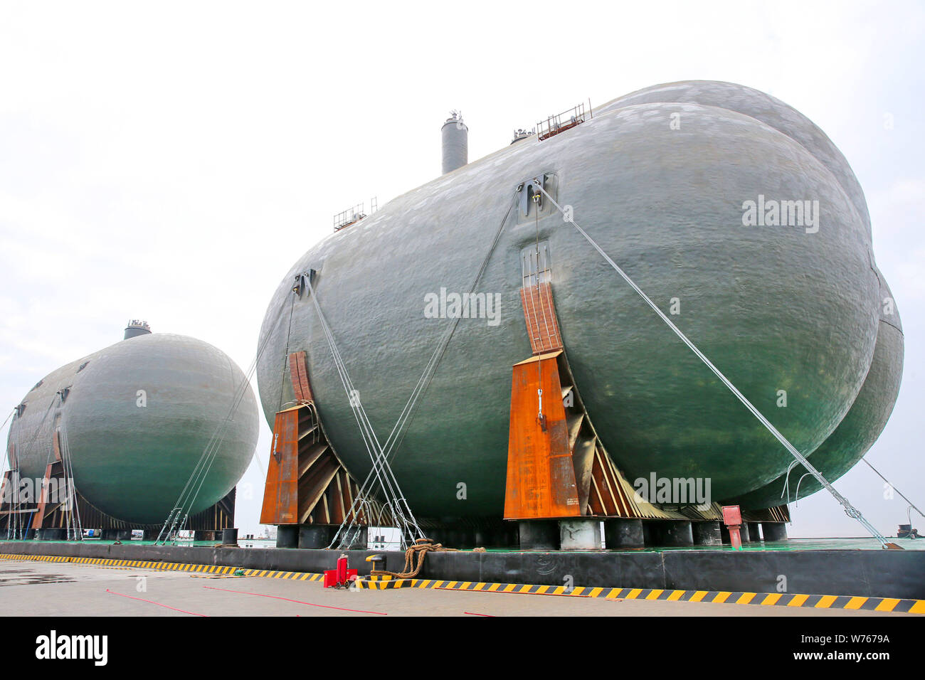 View of the delivery ceremony for the world's first two mega C-type ...