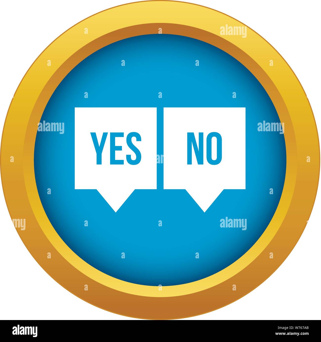 Signs of yes and no icon blue vector isolated Stock Vector Image & Art ...
