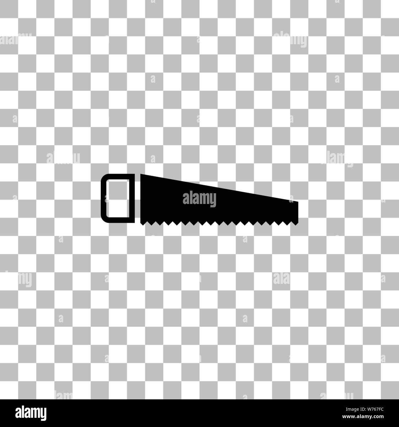 Saw. Black flat icon on a transparent background. Pictogram for your ...
