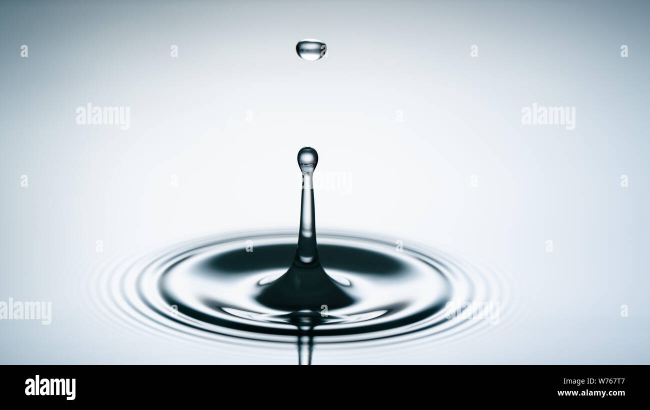 water drop collision. Water splash Stock Photo - Alamy