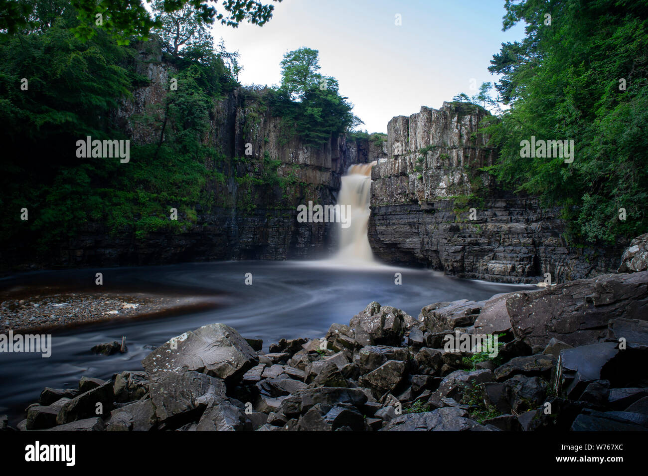 High Force Waterfall In the North Pennines AONB Stock Photo - Alamy