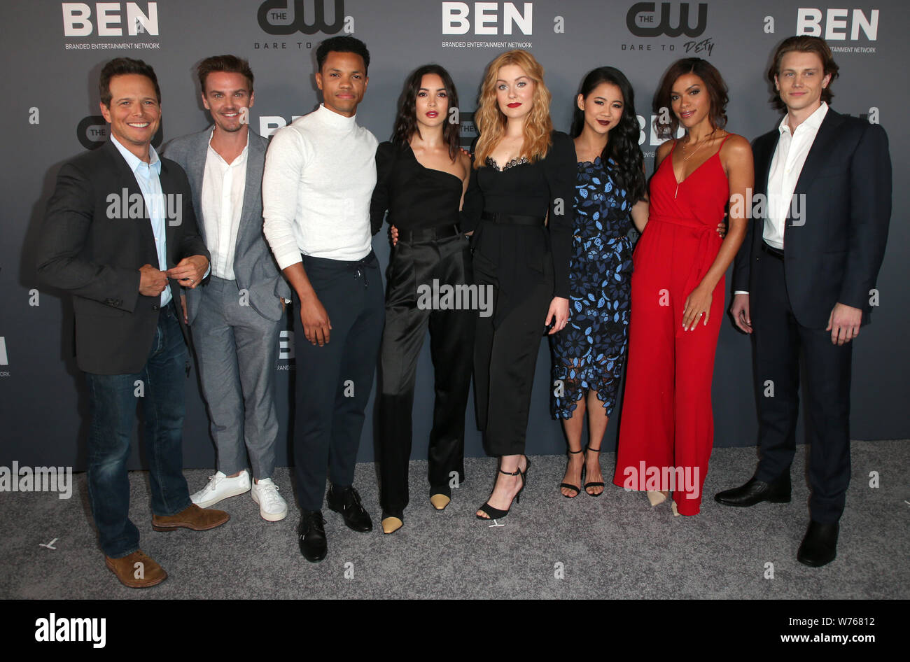 Beverly Hills, Ca. 4th Aug, 2019. Scott Wolf, Riley Smith, Tunji Kasim ...