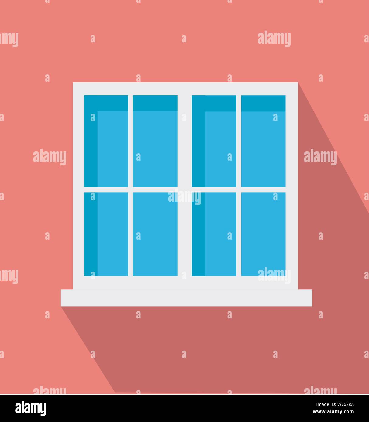 Window icon in fllat style Stock Vector Image & Art - Alamy