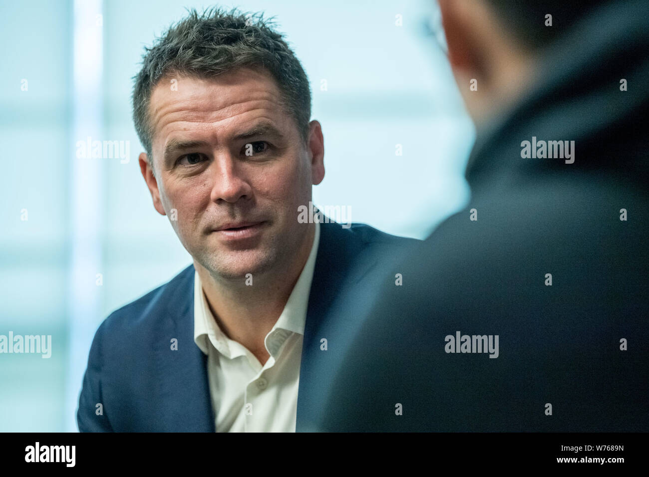 Former English football star Michael Owen attends the 2017 China ...