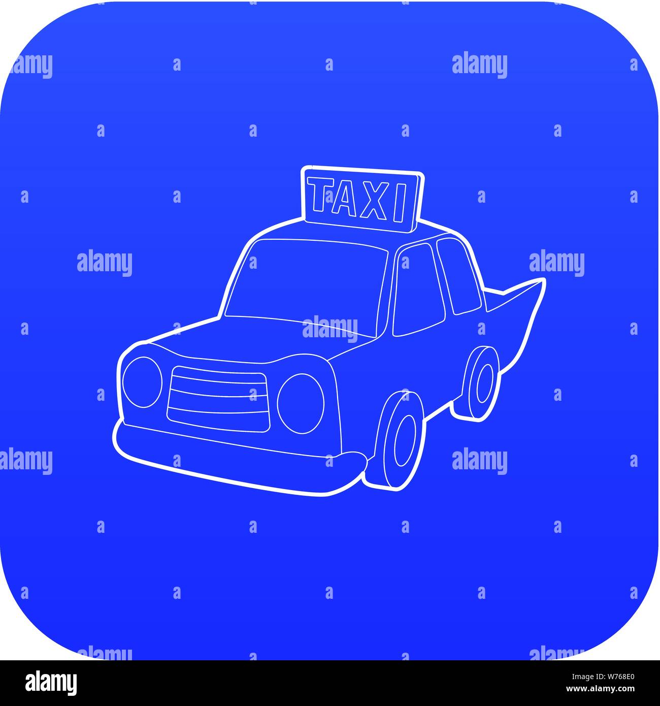 Taxi icon blue vector Stock Vector Image & Art - Alamy