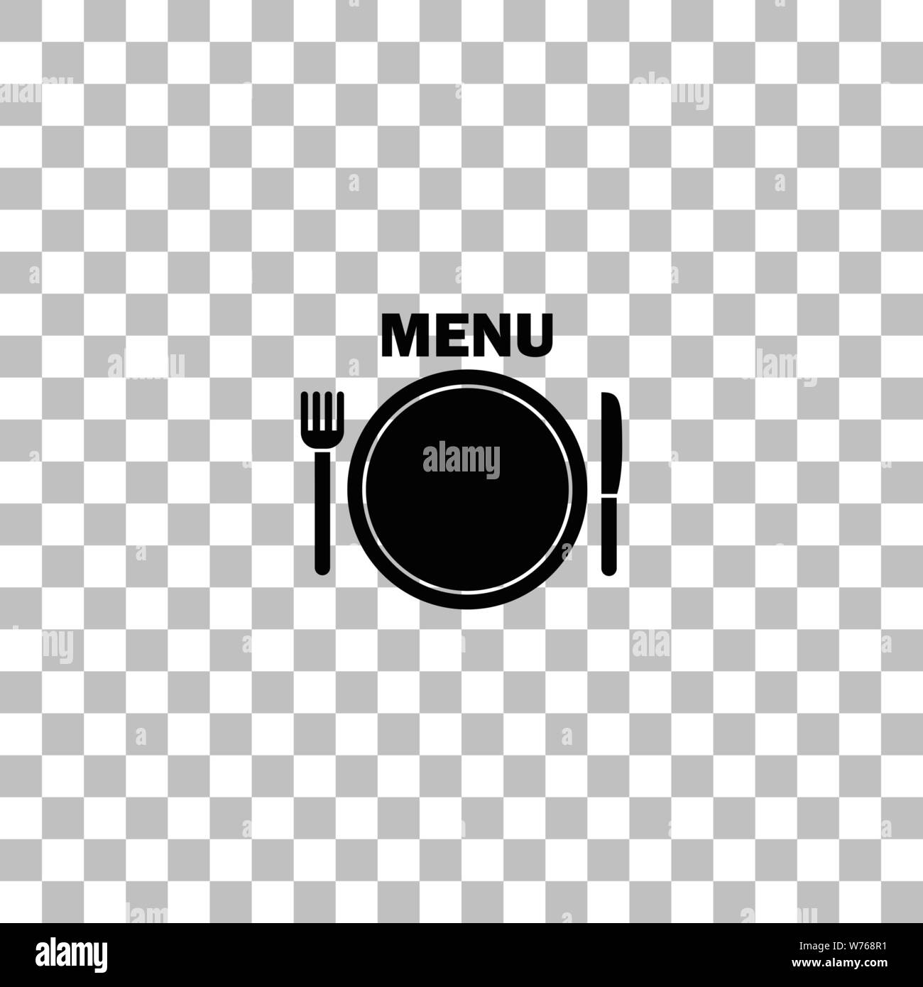 Menu. Black flat icon on a transparent background. Pictogram for your ...